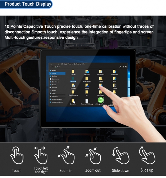YC-17EM 17 Inch Industrial Embedded Touch Monitor - Portworld