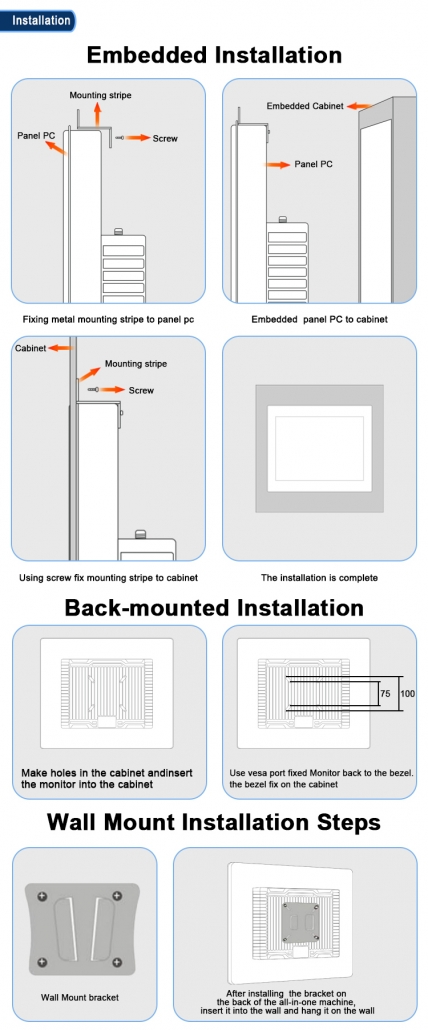 YC-17EM 17 Inch Industrial Embedded Touch Monitor - Portworld