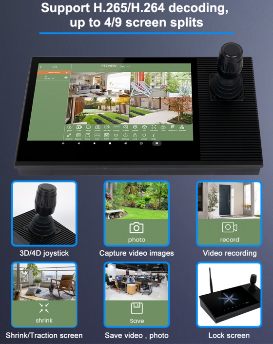 YC-PTZ10 PTZ Camera Touch Screen Controller with Joystick - Portworld ...