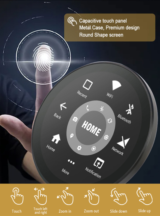 YC-P5(Black) 5 inch Smart Home Touch Control Panel - Portworld Supplier