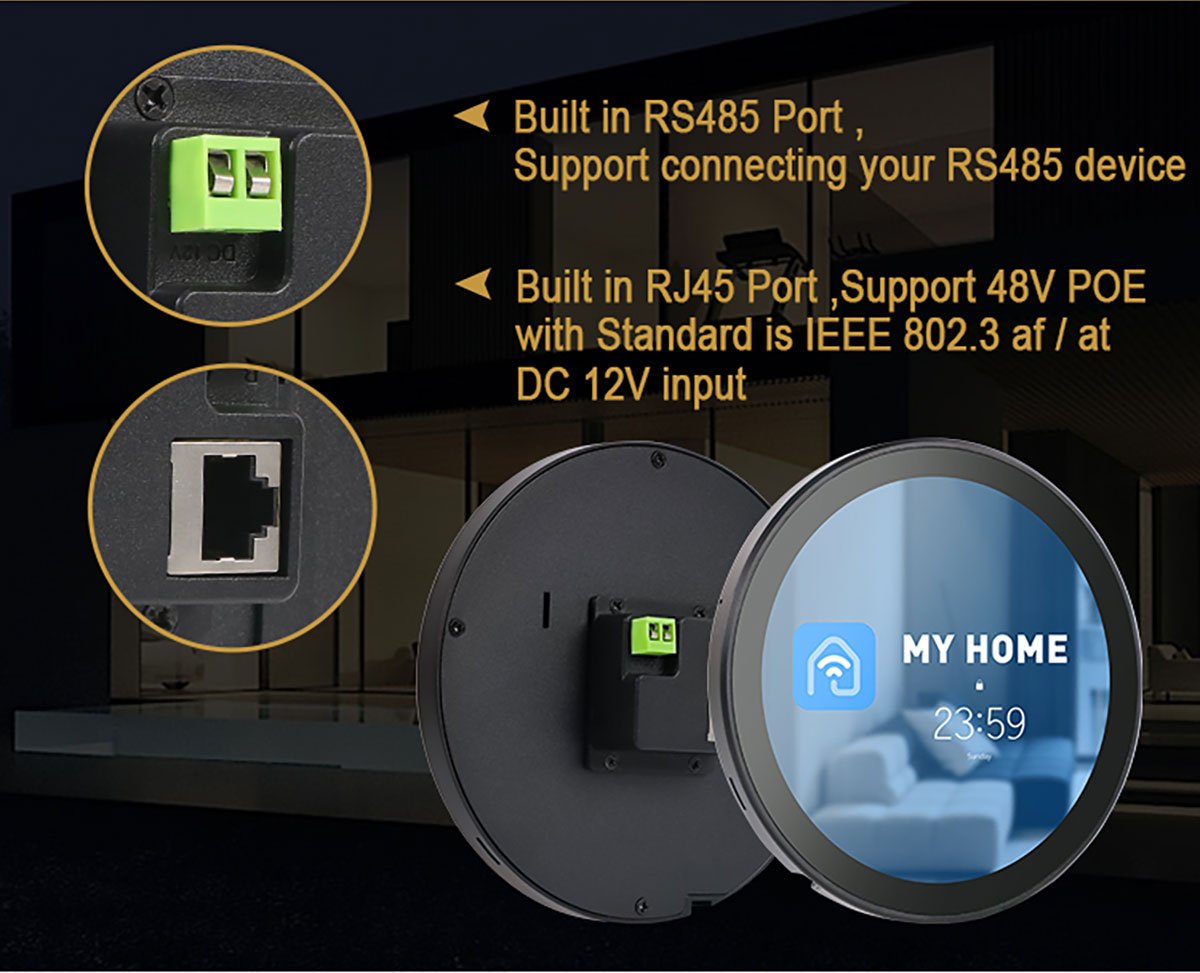 YC-P5(Black) 5 inch Smart Home Touch Control Panel - Portworld Supplier