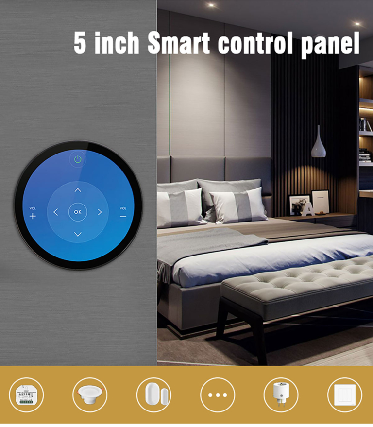YC-P5(Black) 5 inch Smart Home Touch Control Panel - Portworld Supplier