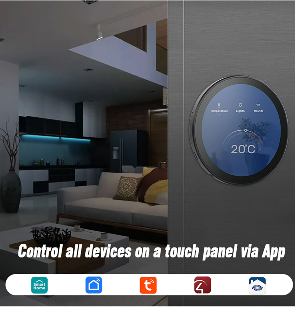 YC-P5(Black) 5 inch Smart Home Touch Control Panel - Portworld Supplier