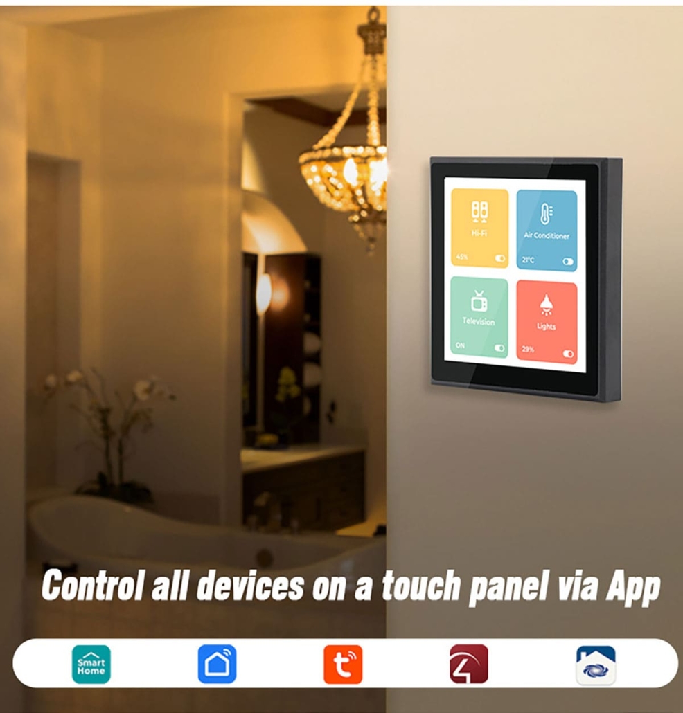 YC-L76(Black) 7.6'' Smart Touch Control Panel - Portworld